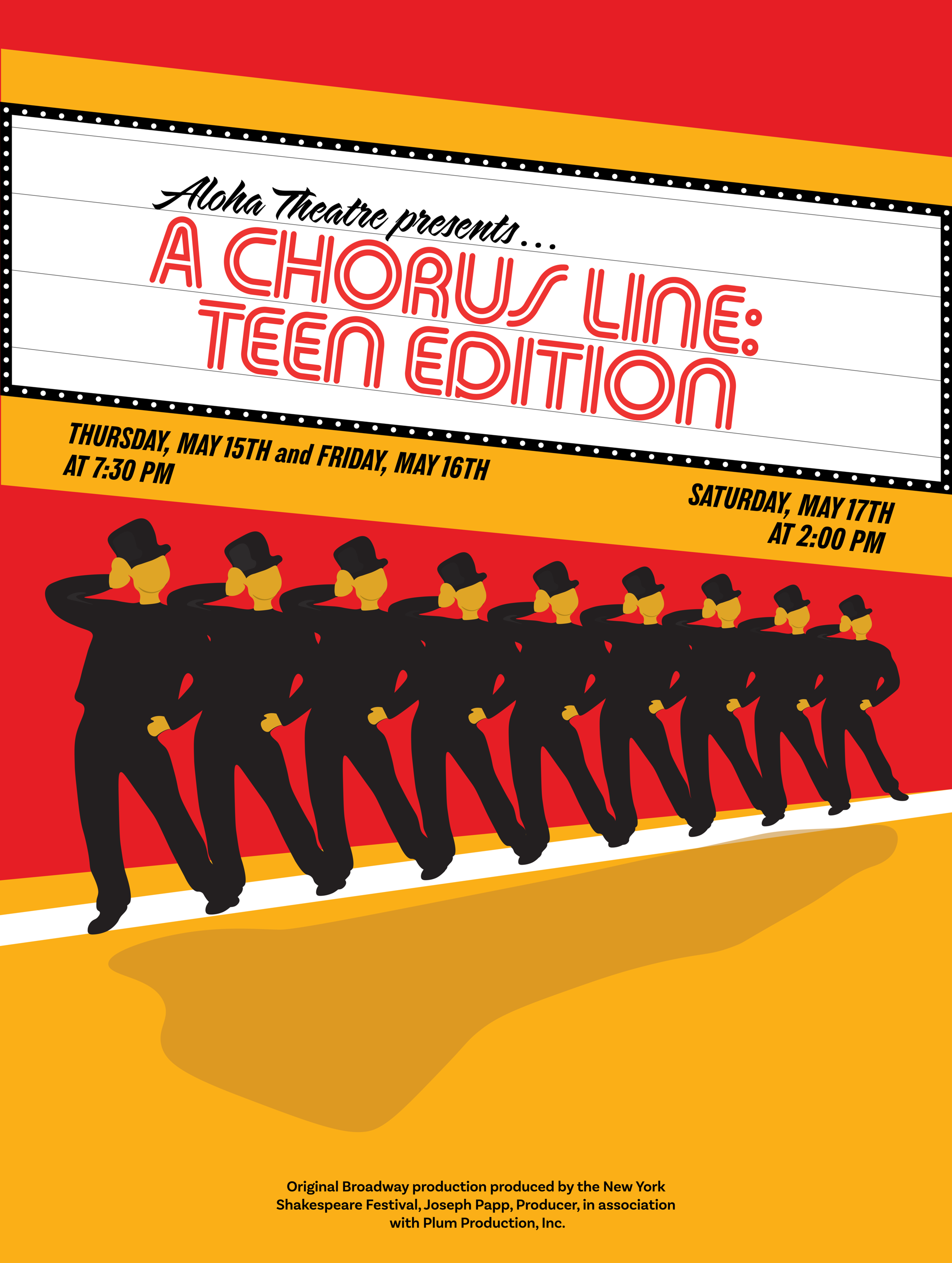 A Chorus Line: Teen Edition at Aloha High School - Performances May 15 ...